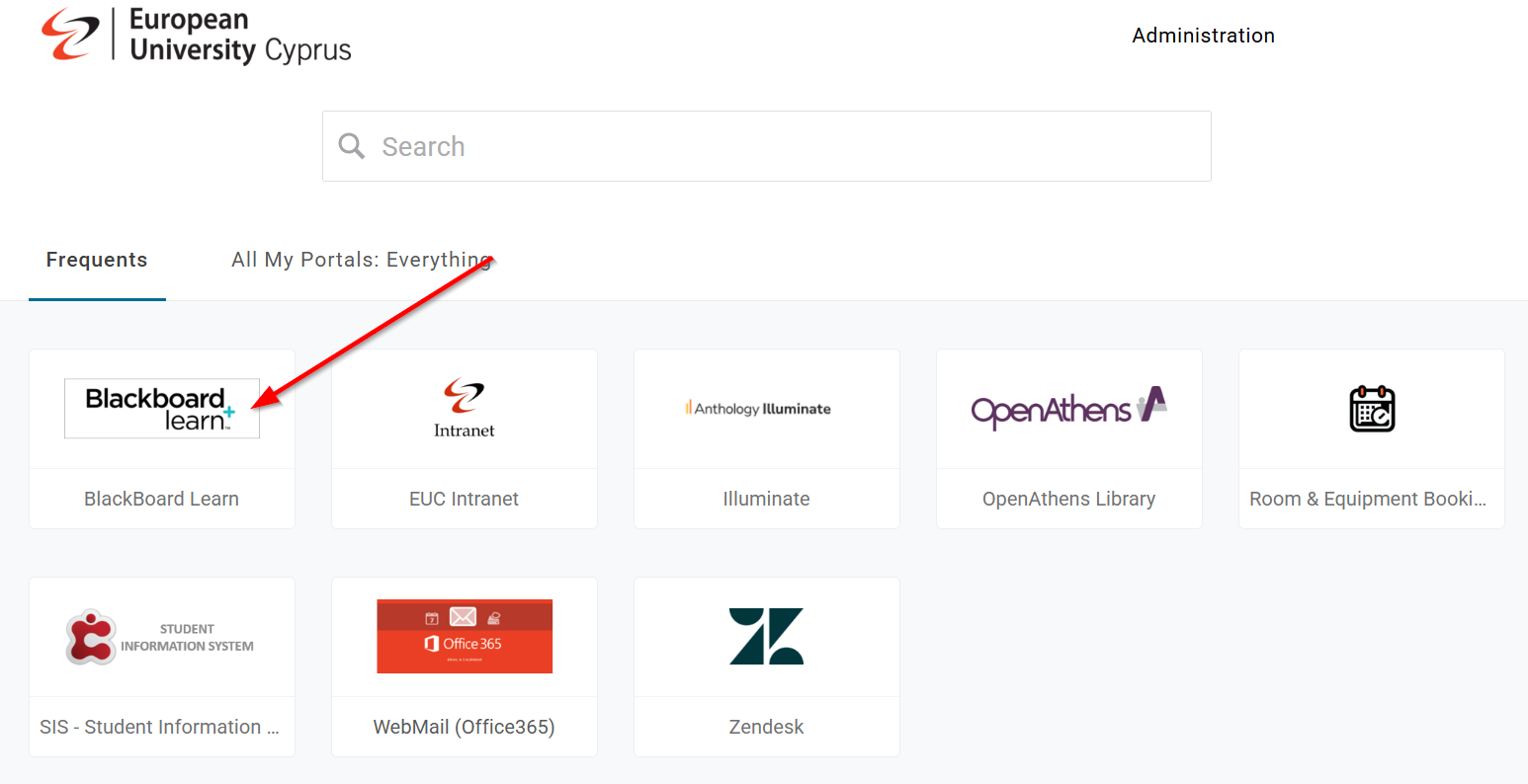 Log in to Blackboard through the OneLogin portal. – European University ...